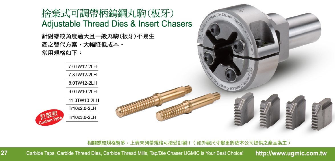 鎢鋼牙只UG45型-有晙專利捨棄式刀頭專用